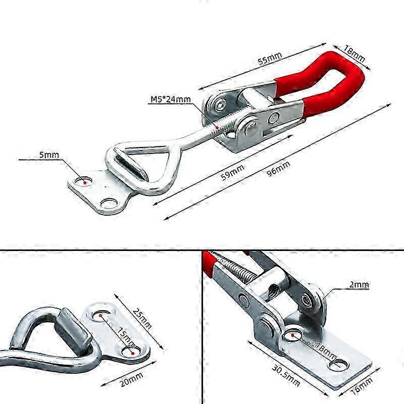 4 Pcs Metal Toggle Latch Heavy Duty Toggle Clamp for Homes Offices ...