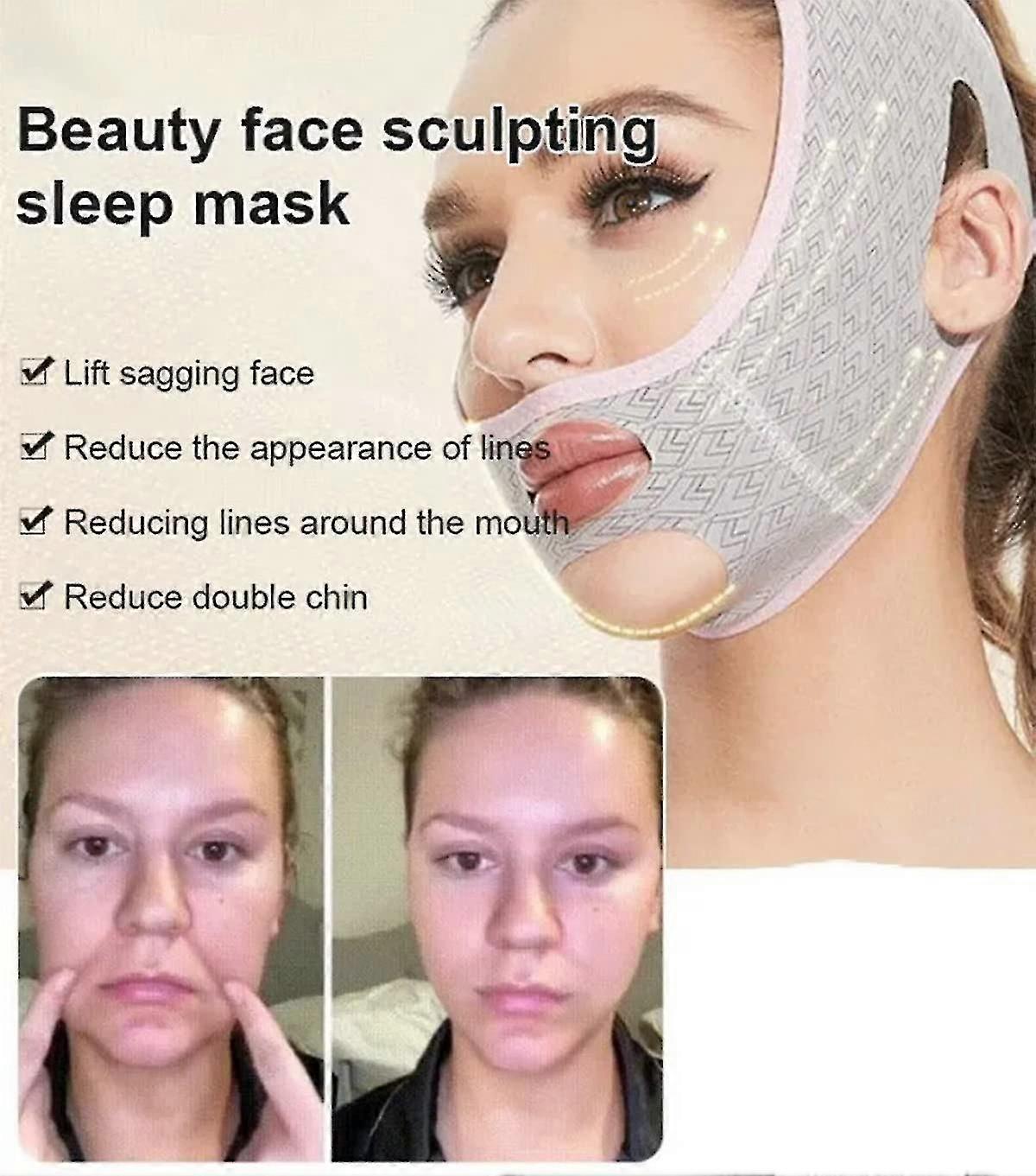 Beauty Face Sculpting Sleep Mask, V-line Face Slimming Mask, Chin Strap ...