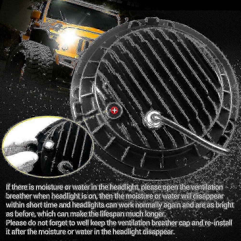 E Marked Rhd Pair 7 Led Headlights For Land Rover Defender 90 110 Tdi ...