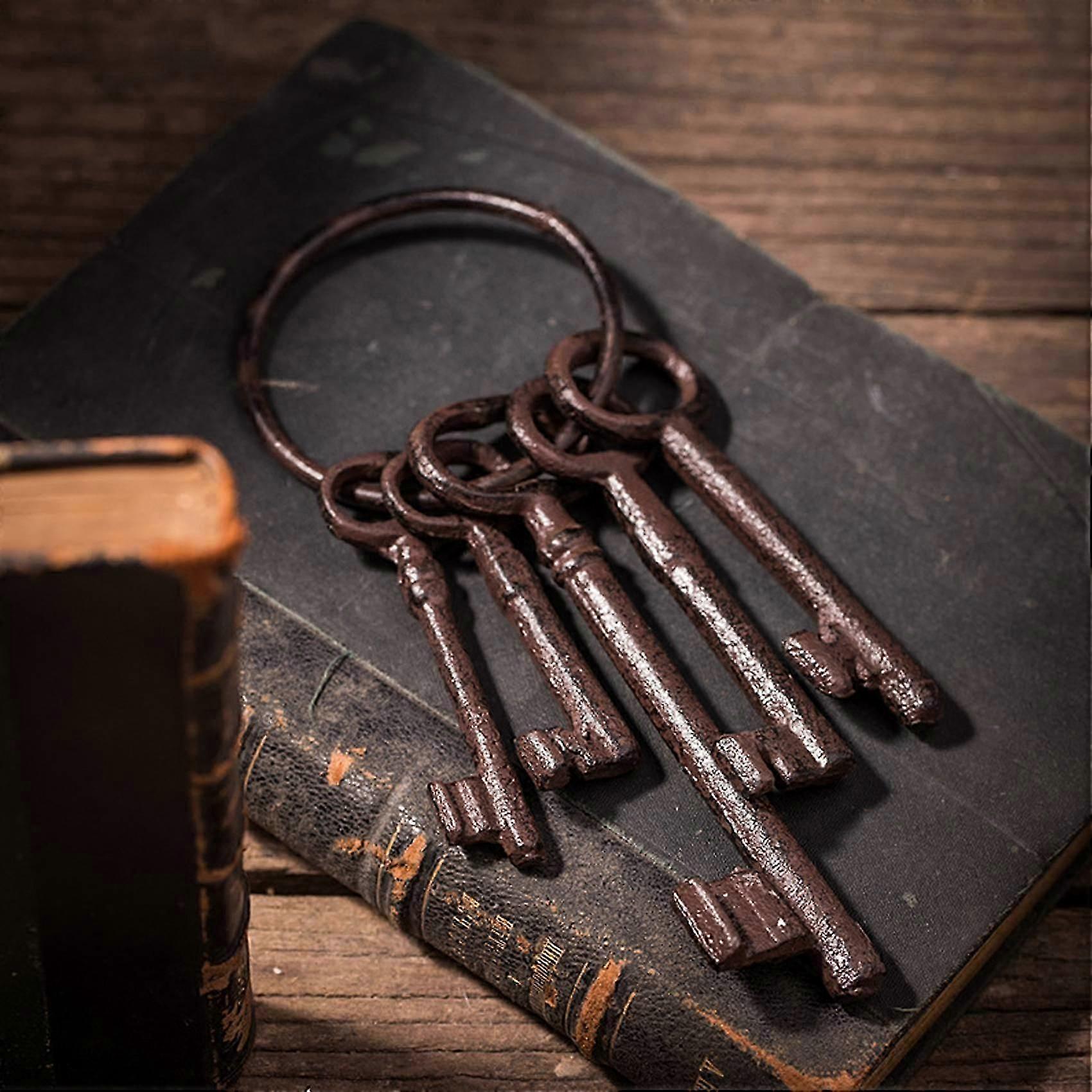Pirate Treasure Chest Keys Set,Key Ring Antique Style,Rustic Cast Iron ...