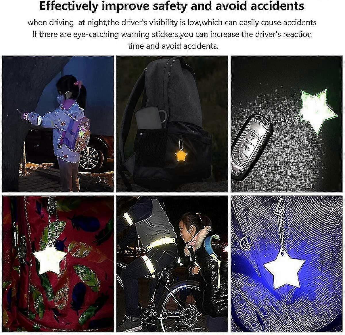 26pcs Safety Reflector Pendant,kids Reflector Pendant,star Safety ...
