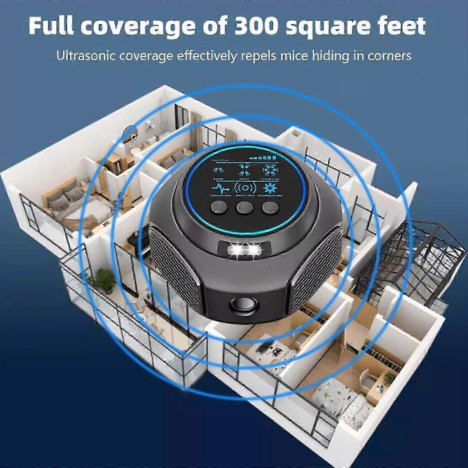 4-in-1 Ultrasonic Rodent Repellent Pest Repeller Mouse Blocker Rat ...