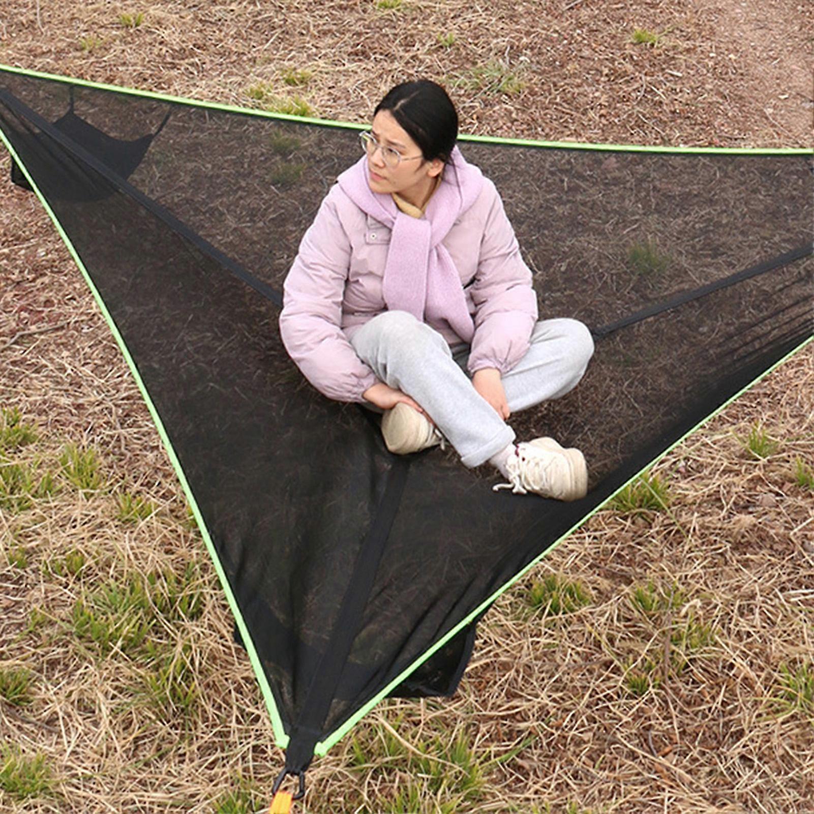 Triangle Camping Hammock Anti-tip Multiplayer Mesh Hanging Bed for ...