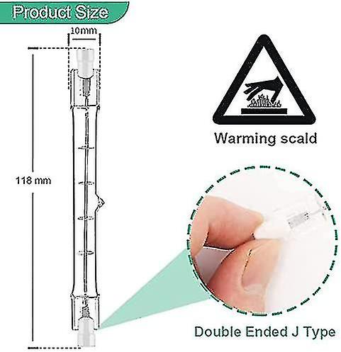 5pcs R7s Halogen Light Bulbs 118mm, 100w 230v, R7s Halogen Light Poles ...