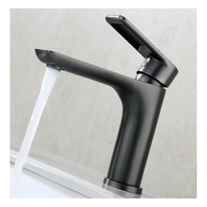 Basin mixer Basin mixer in gray 304 stainless steel, bathroom cabinet ...