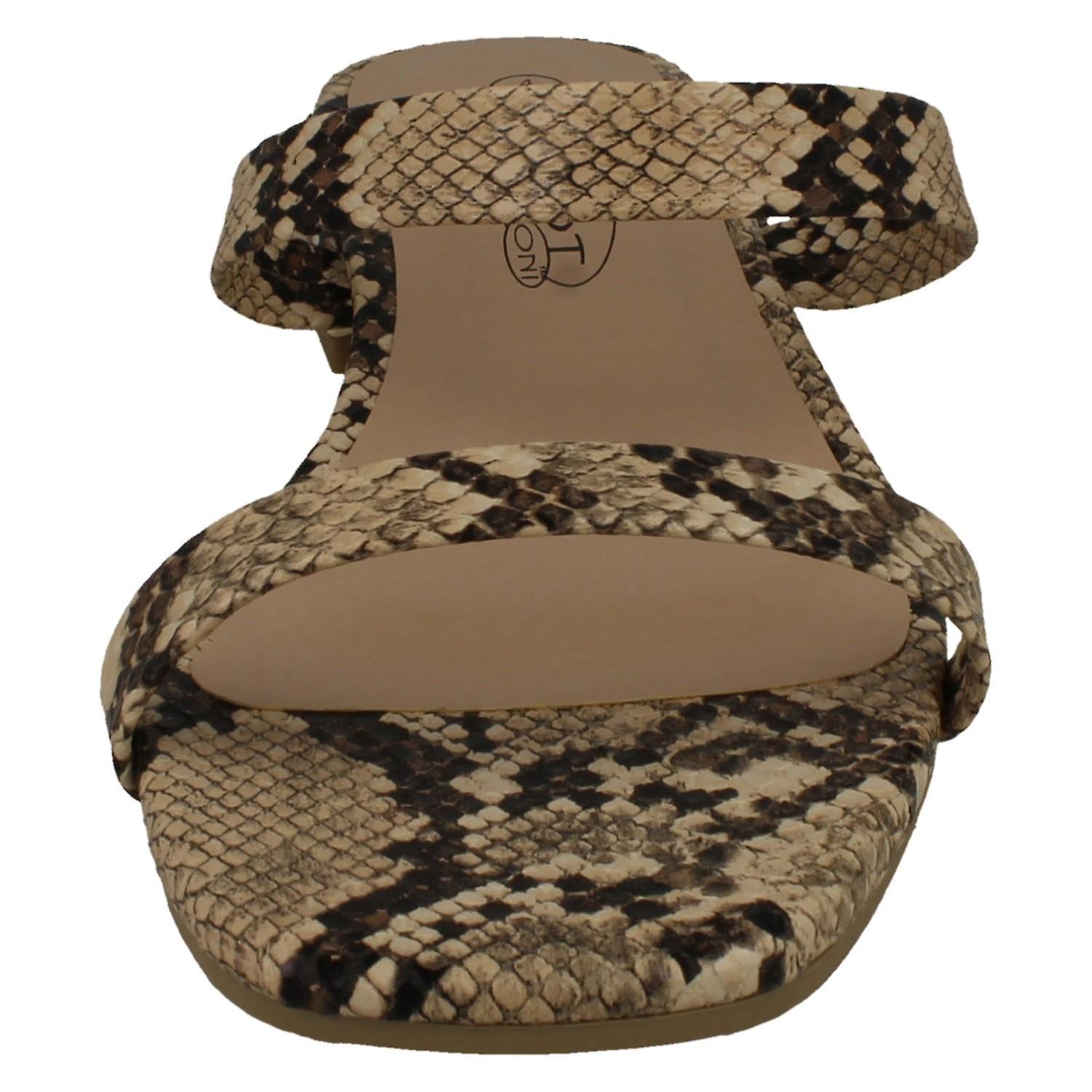 Ladies Spot On Snake Print Sandals F00254 | Fruugo AU