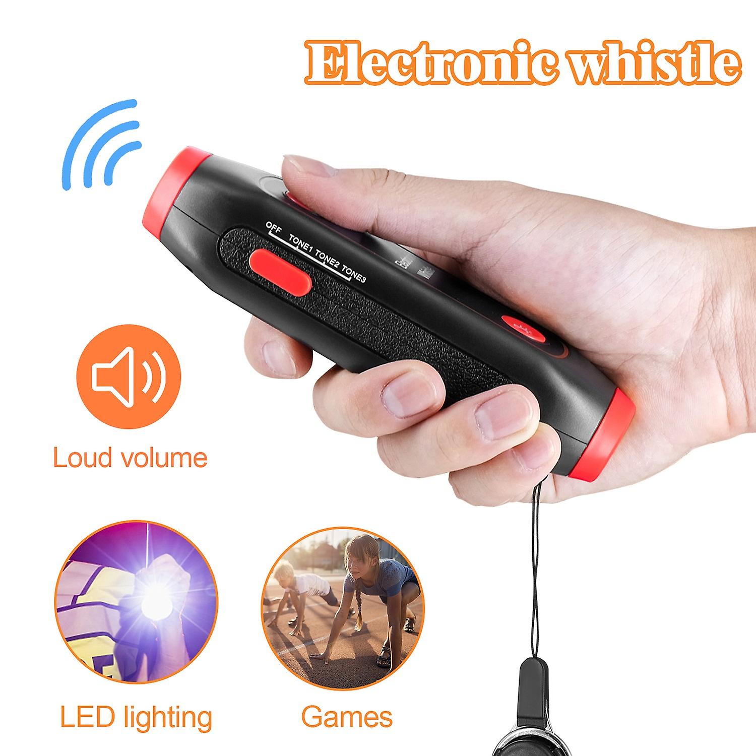 Electronic Whistle Handheld Electric Whistle with Lanyard SOS Light ...