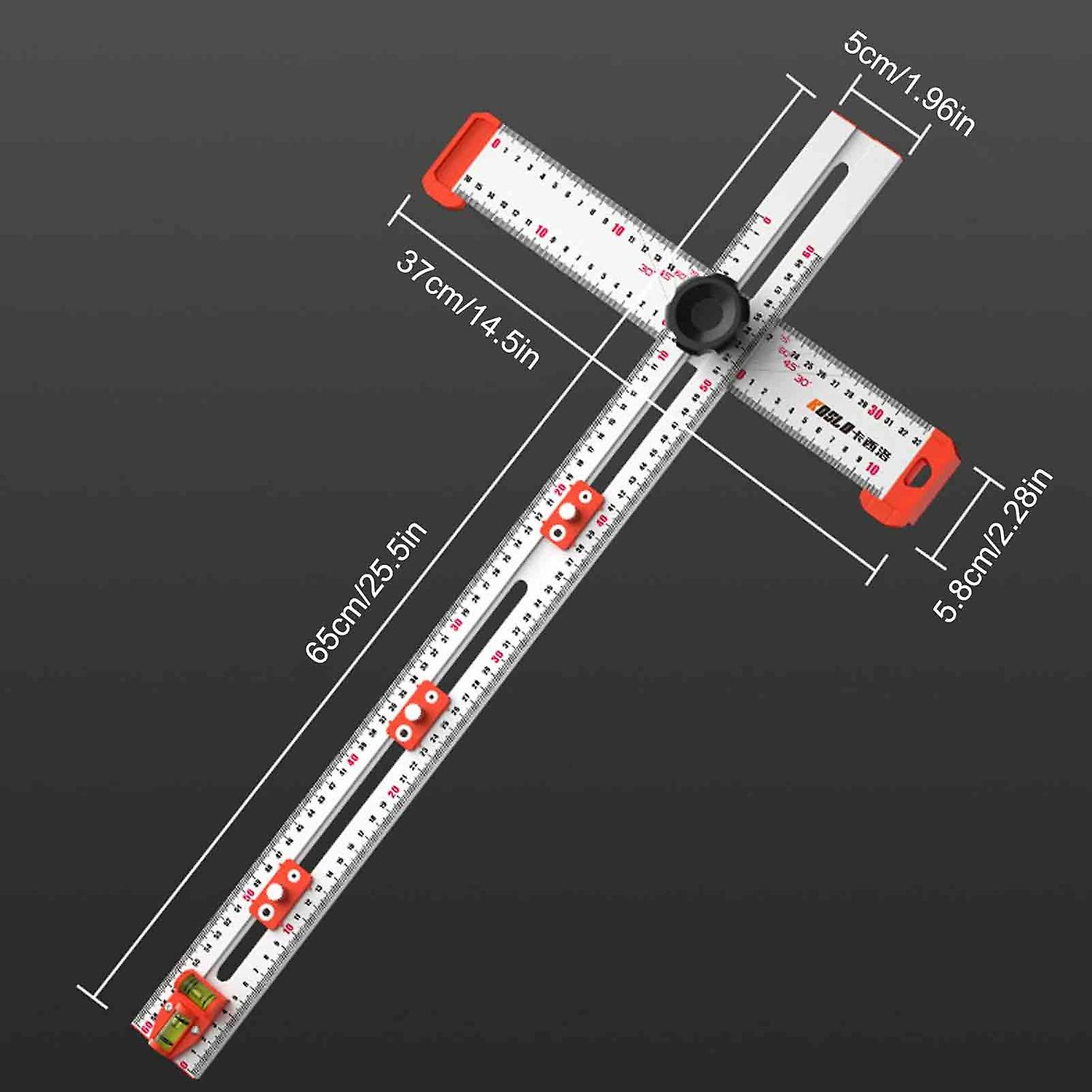 2 in1 Drilling Positioning Ruler High Precisions Angle Ruler ...