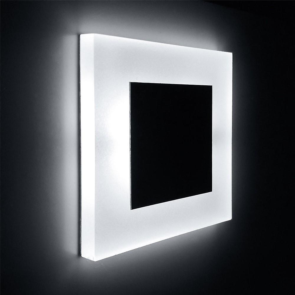 New led wall light 3w square acrylic wall sconce recessed footlight ...