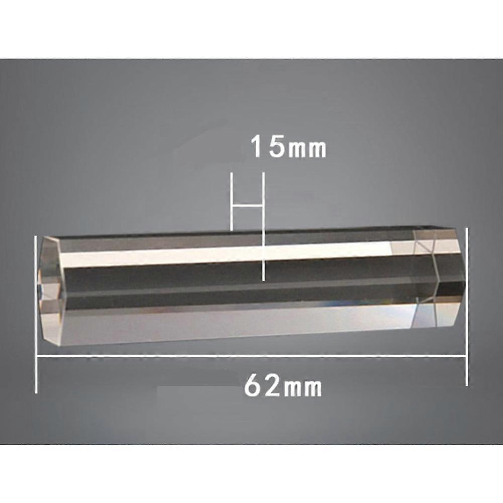 Optical Hexagonal Prism for Photography Seven-Color Reflects Sunlight 15X62mm Light Guide Prism ...