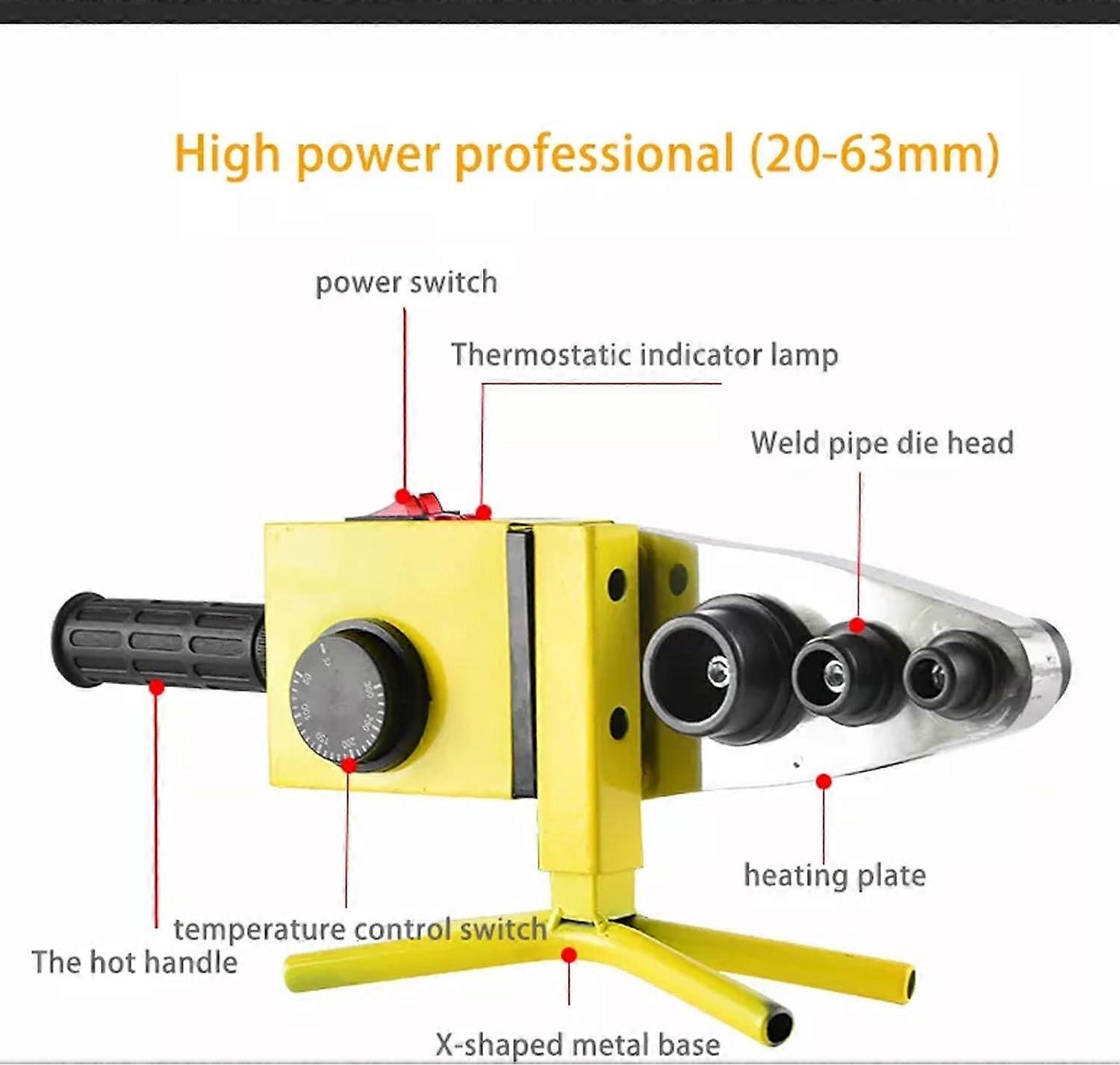 Pipe Fusion Welder, Handheld Socket Fusion Welder, Save Time and Energy, Increase and Thicken ...