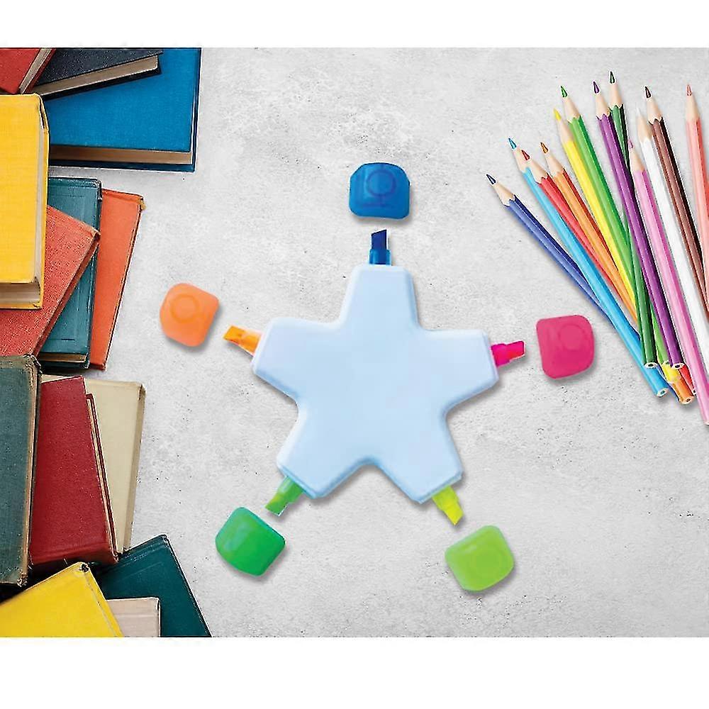Pack Of 1 Star Highlighters Marker Pen Chisel Tip Novelty Plastic Star ...