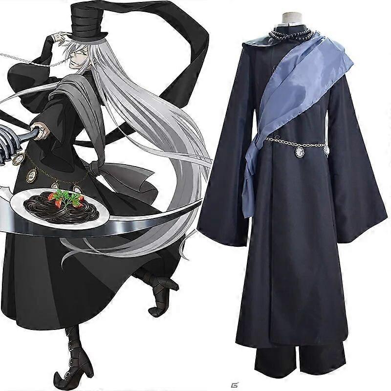 Black Butler Kuroshitsuji Undertaker Cosplay Costume Halloween Party ...