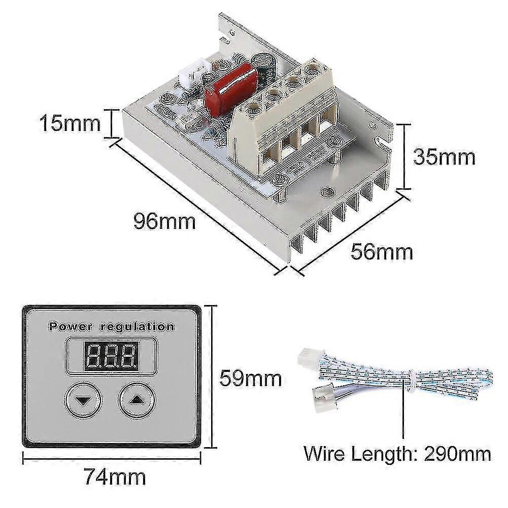 Ac 220v 80a 10000w High Power Digital Scr Pwm Motor Speed Controller ...