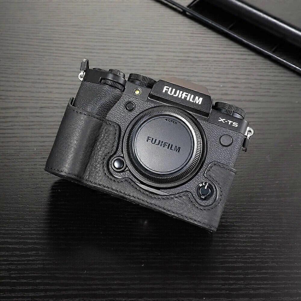 Fujifilm XT5 Genuine Leather Camera Bag Case Half Body Handmade Bag For ...