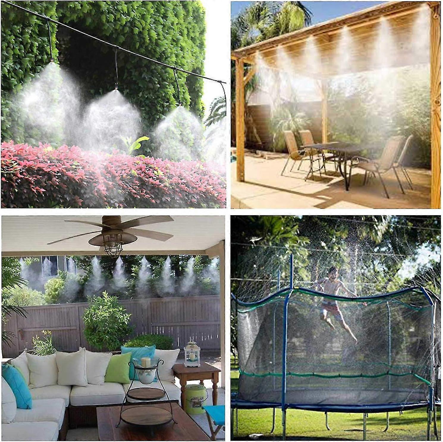 Misting Cooling System Kit 26.2ft(8m) Misting Line Diy Outdoor Mist ...