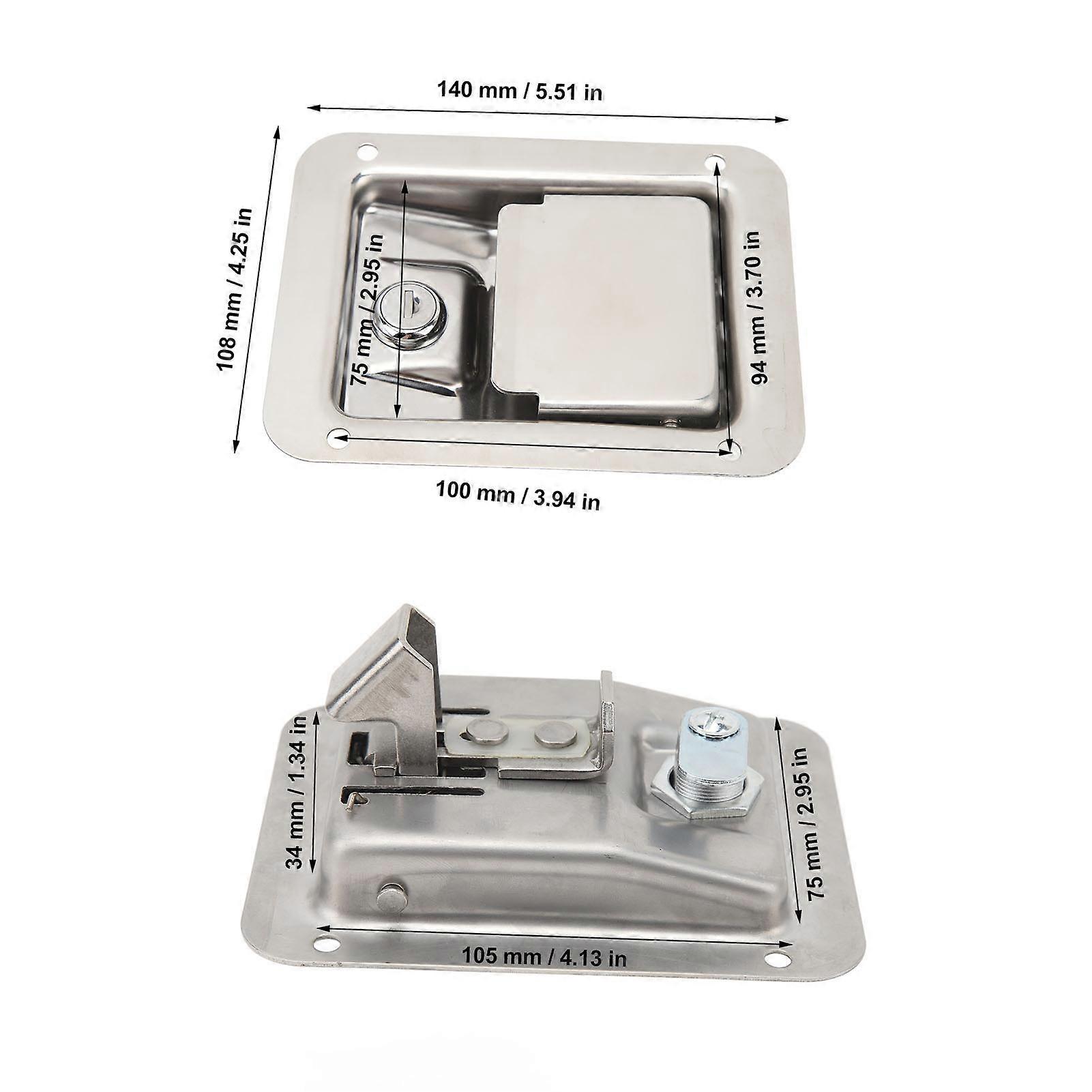 Trailer Door Key Lock Lock Stainless Steel Door Paddle Handle Lock ...