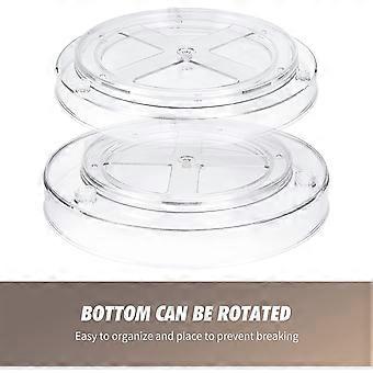 Set of 2 Kitchen Turntables 360 Rotating Storage Trays for Kitchen and ...