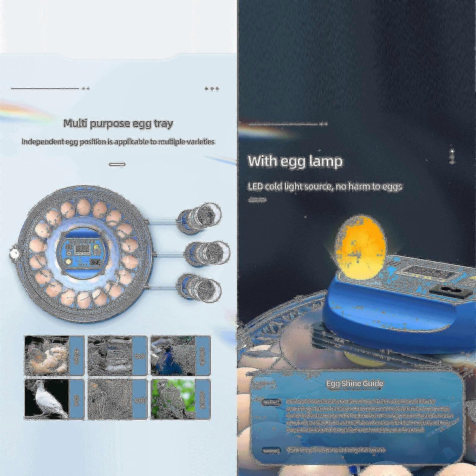 Eggs Incubator For Hatching Eggs With Double Egg Trays, Automatic Egg Turning And Water Adding ...