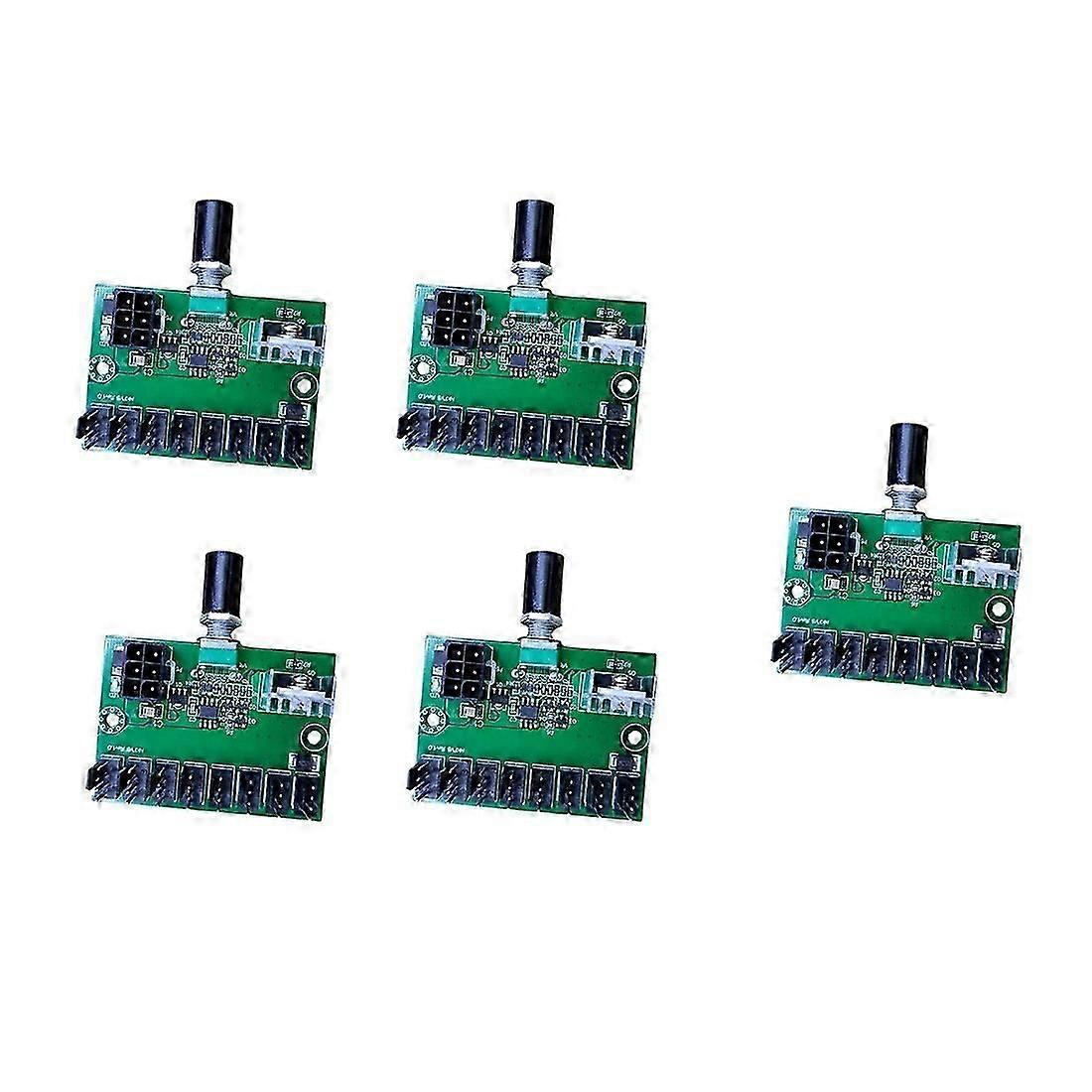 5Pcs Computer Case 12V Miner Fan Speed Controller 8-Channel Fan Hub PWM High-Power Violent Fan ...