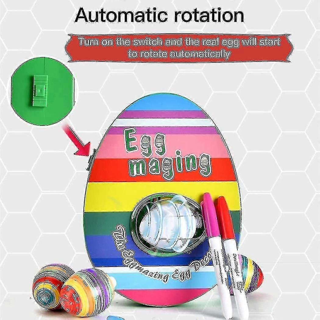 Electric Easter Egg Painting Machine with 8 Paint Pens and 3 Eggs DIY ...