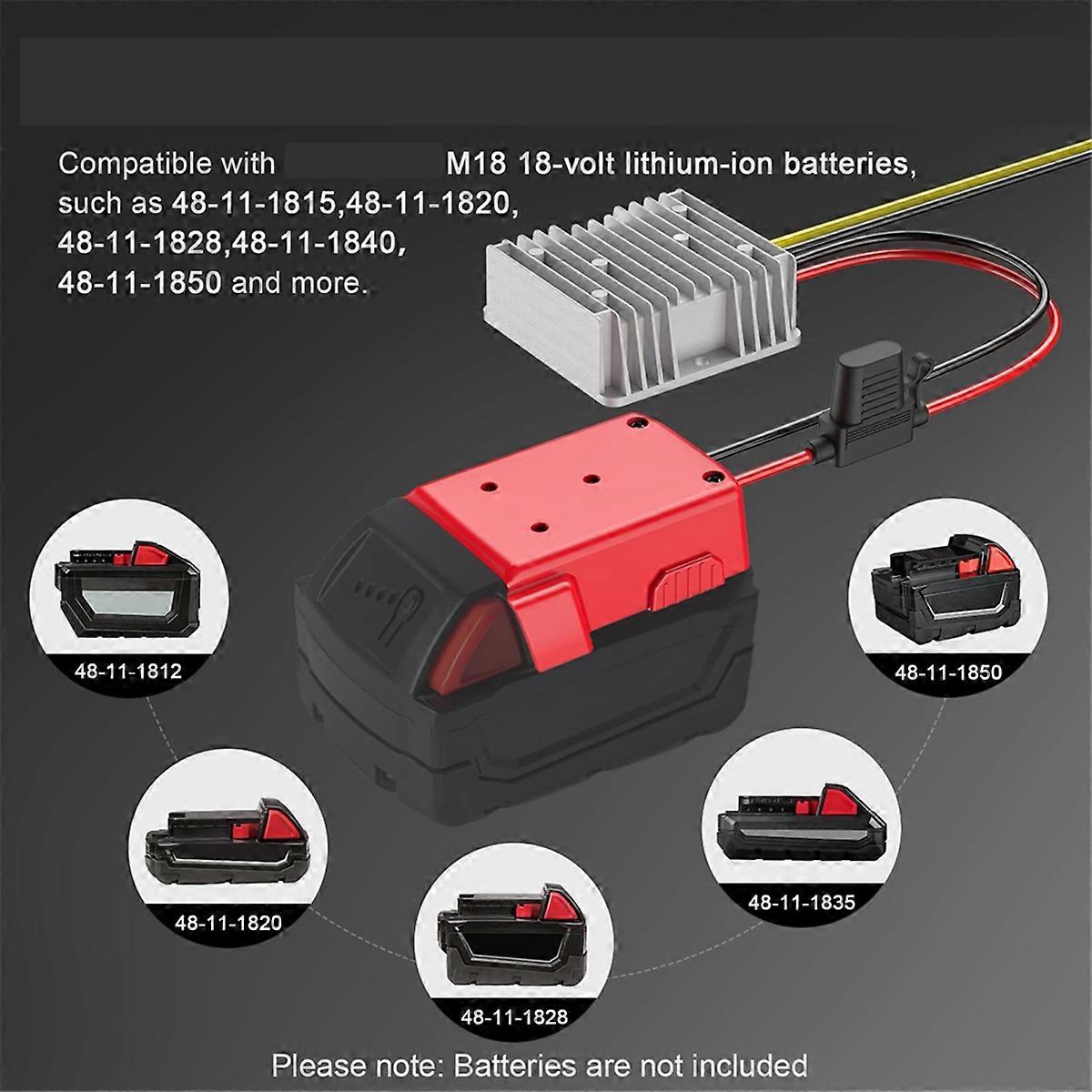 18V to 12V Step Down Converter for Milwaukee M18 Power Wheels Battery ...