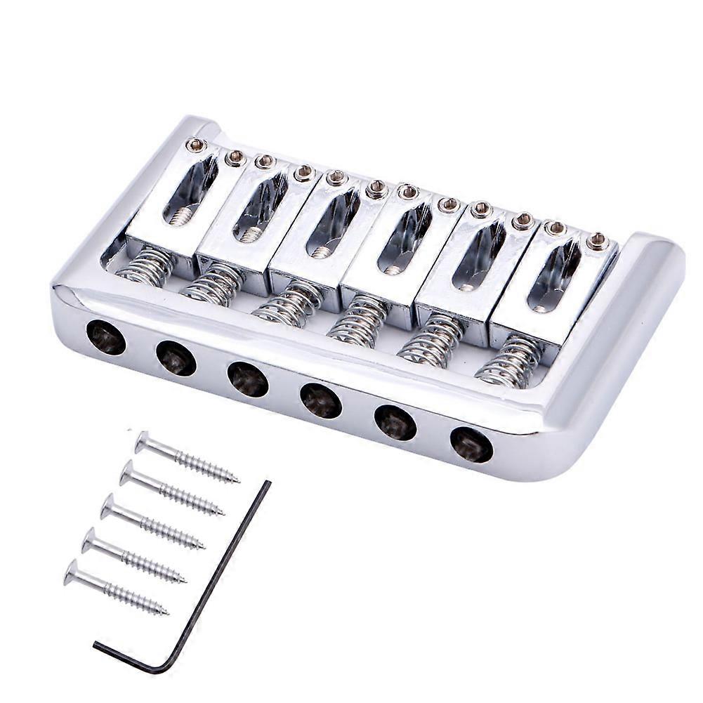 Chrome Electric Guitar Hardtail Top Load Bridge 6 String Fixed Hard ...