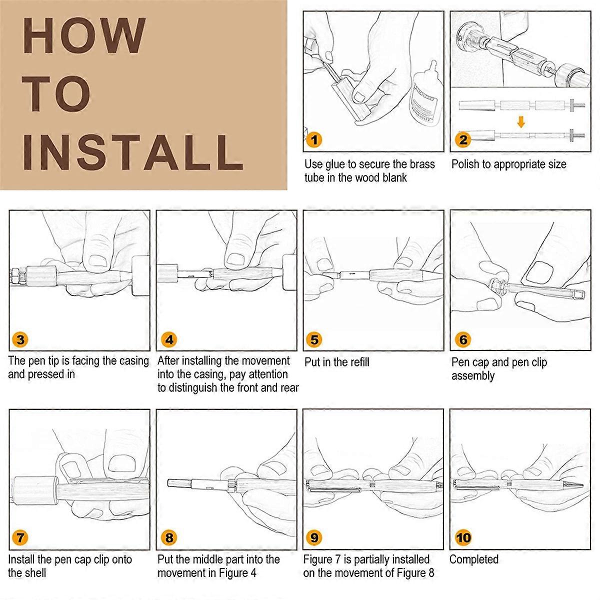 30 Pcs Slimline Pen Kit Wood Turning Twist Pen Kit with Refill Lathe ...