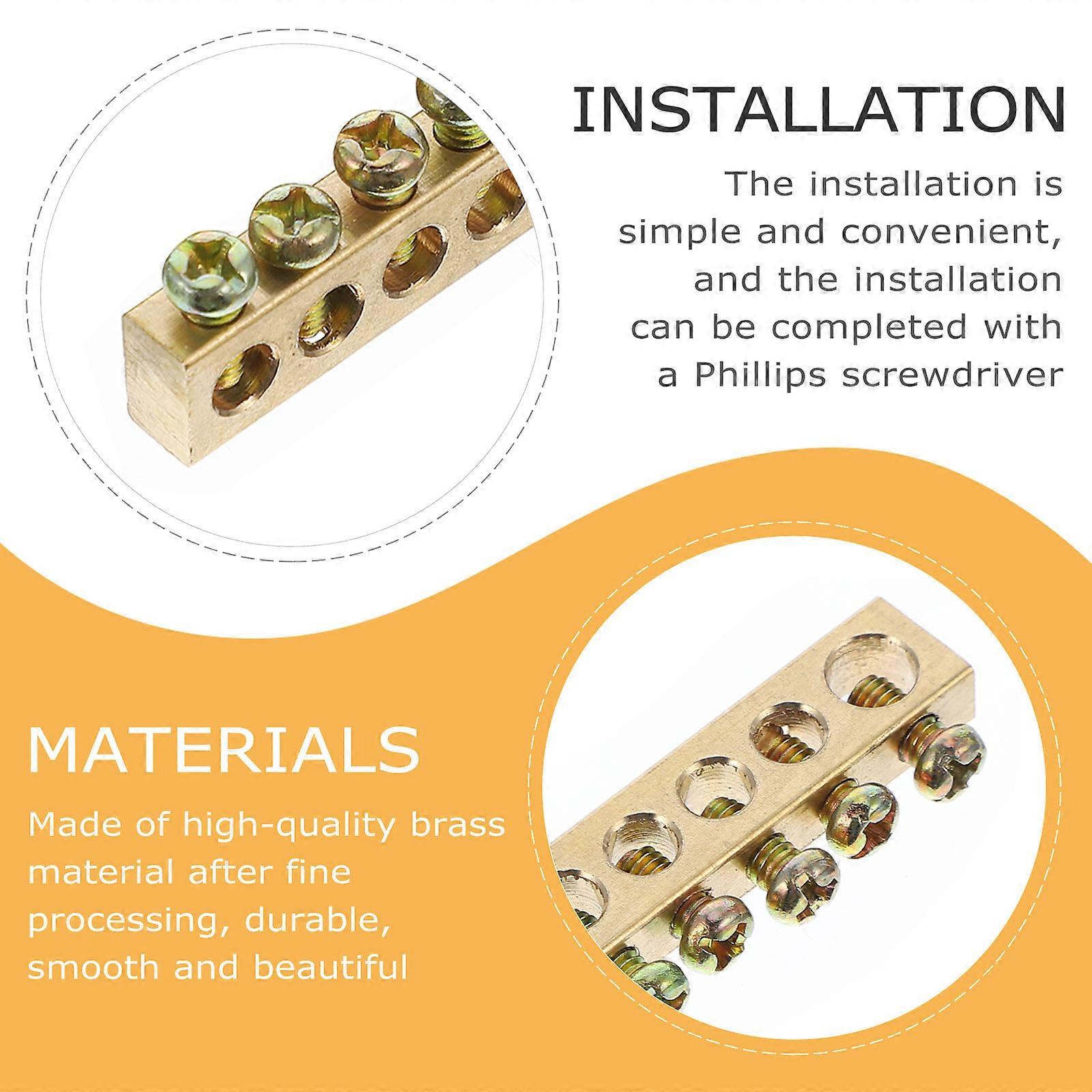 Copper Distribution Wire Terminals Screw Terminal Ground Bar for ...
