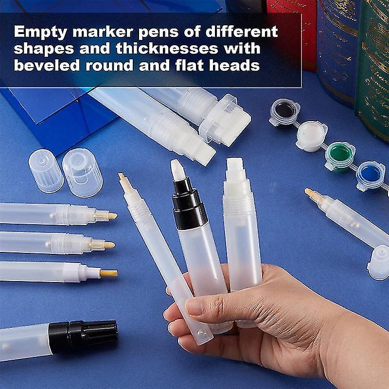10 Pieces Refillable Empty Pen Rod Paint Markers Refillable Empty ...