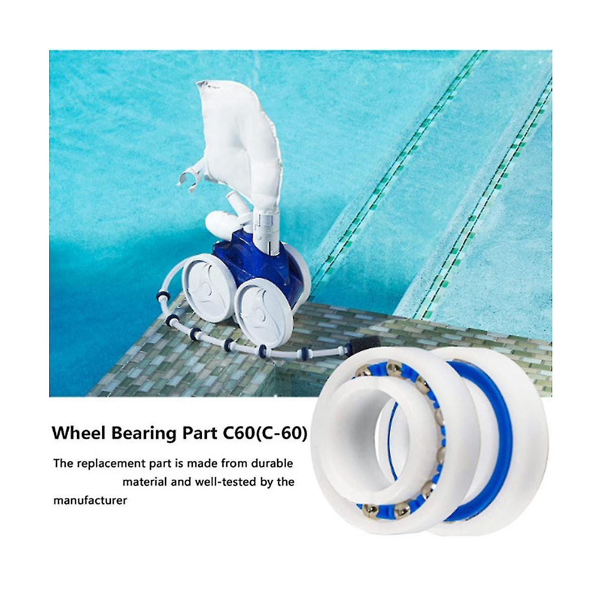 12 Pack Bearing Replacement Wheel For Pool Cleaner C60 C-60 180 280 ...