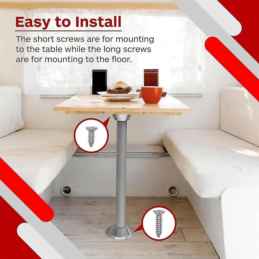 Rv Table Base Aluminum Pedestal Table And Floor Mounting Base With 6 ...