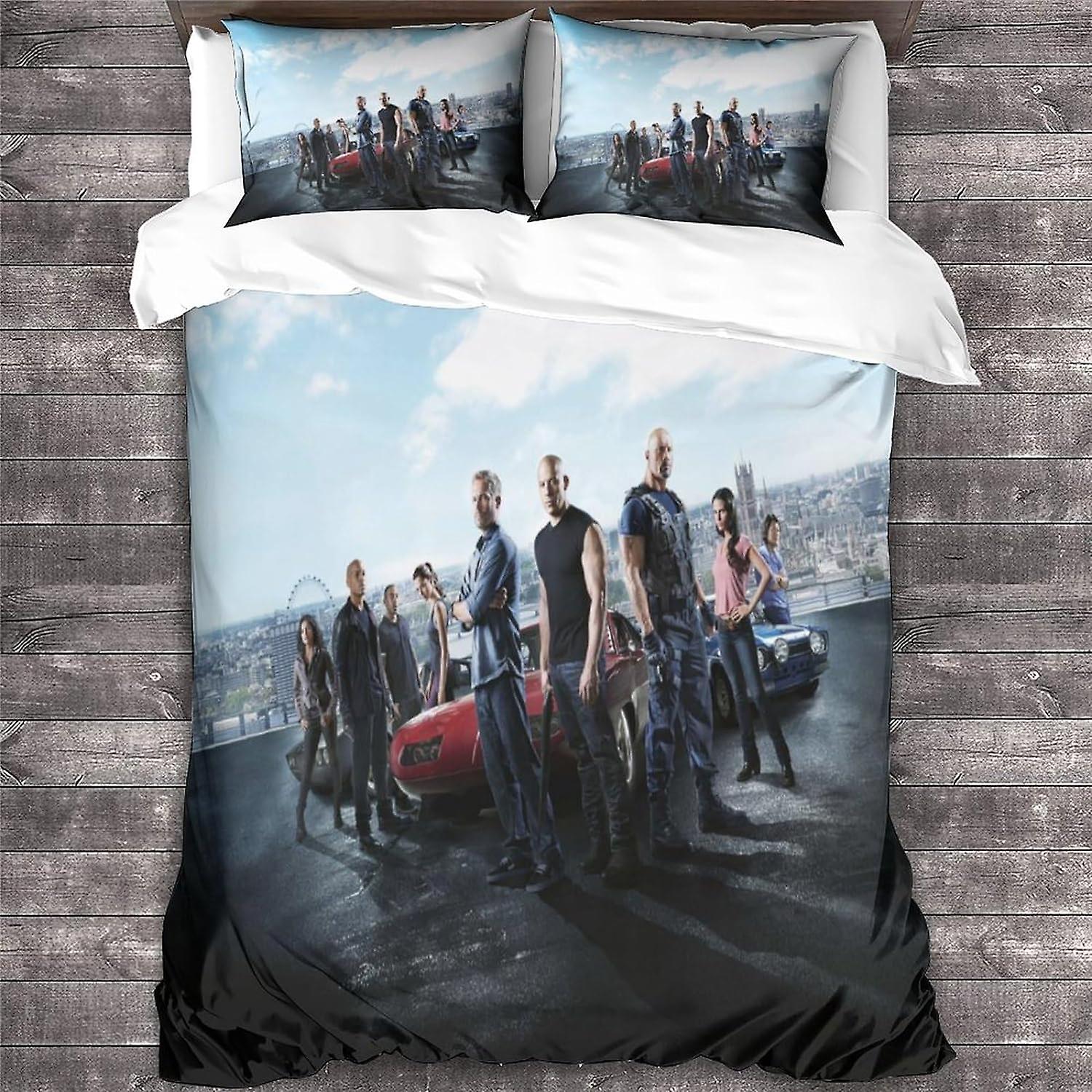 Entemah Fast & Furious Bedding Set Cover Duvet Cover 3D Bedspread 3 ...