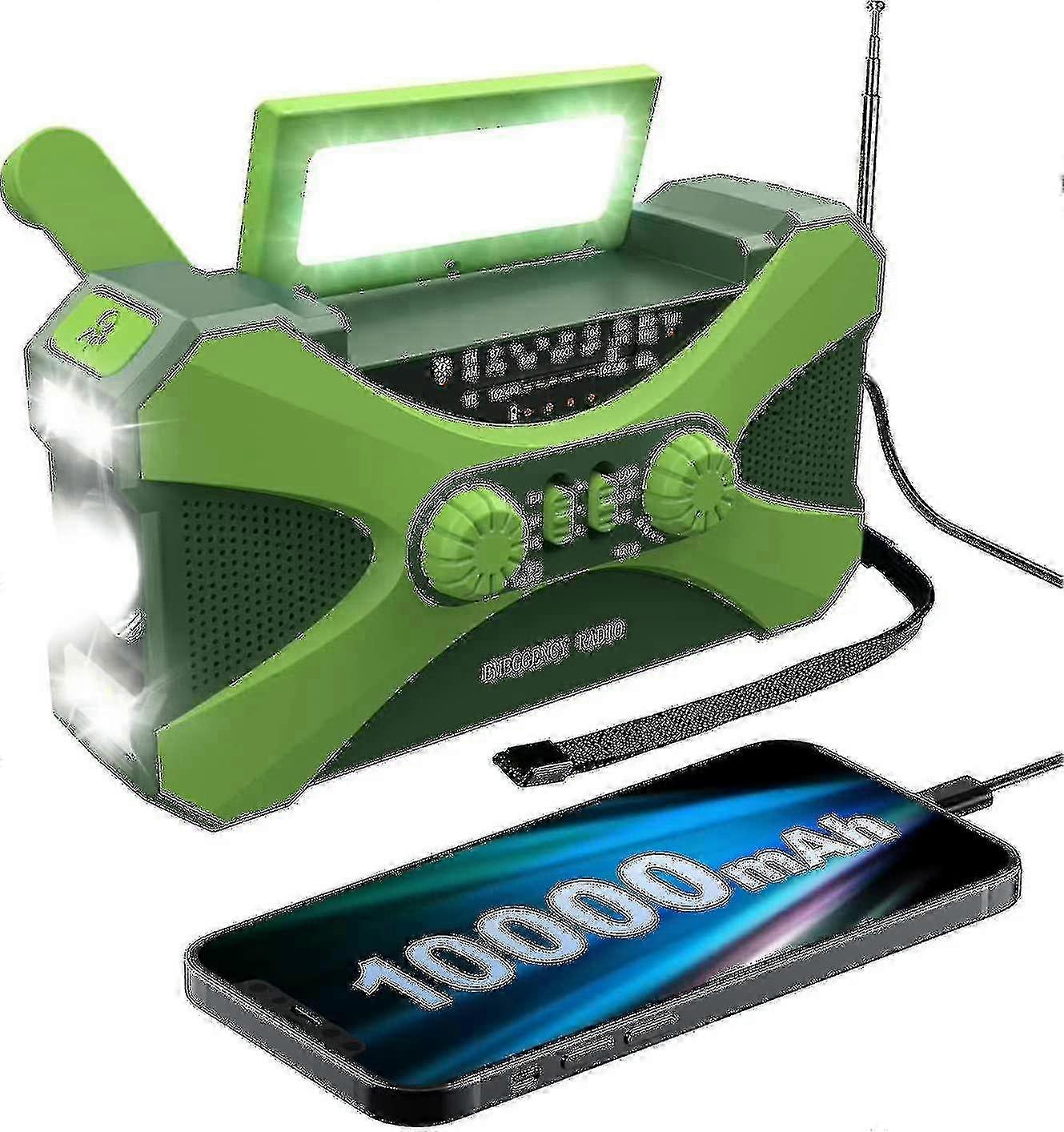 10000mah Emergency Radio, Solar Hand Crank Radio, Portable Am/fm/noaa ...