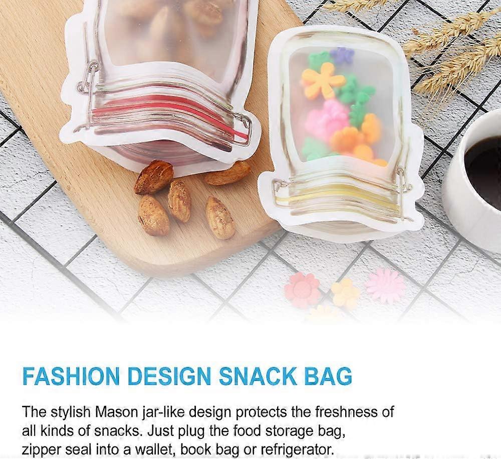 30 Pcs Mason Jar Zipper Bags, Spice storage Bags Airtight Seal Food ...