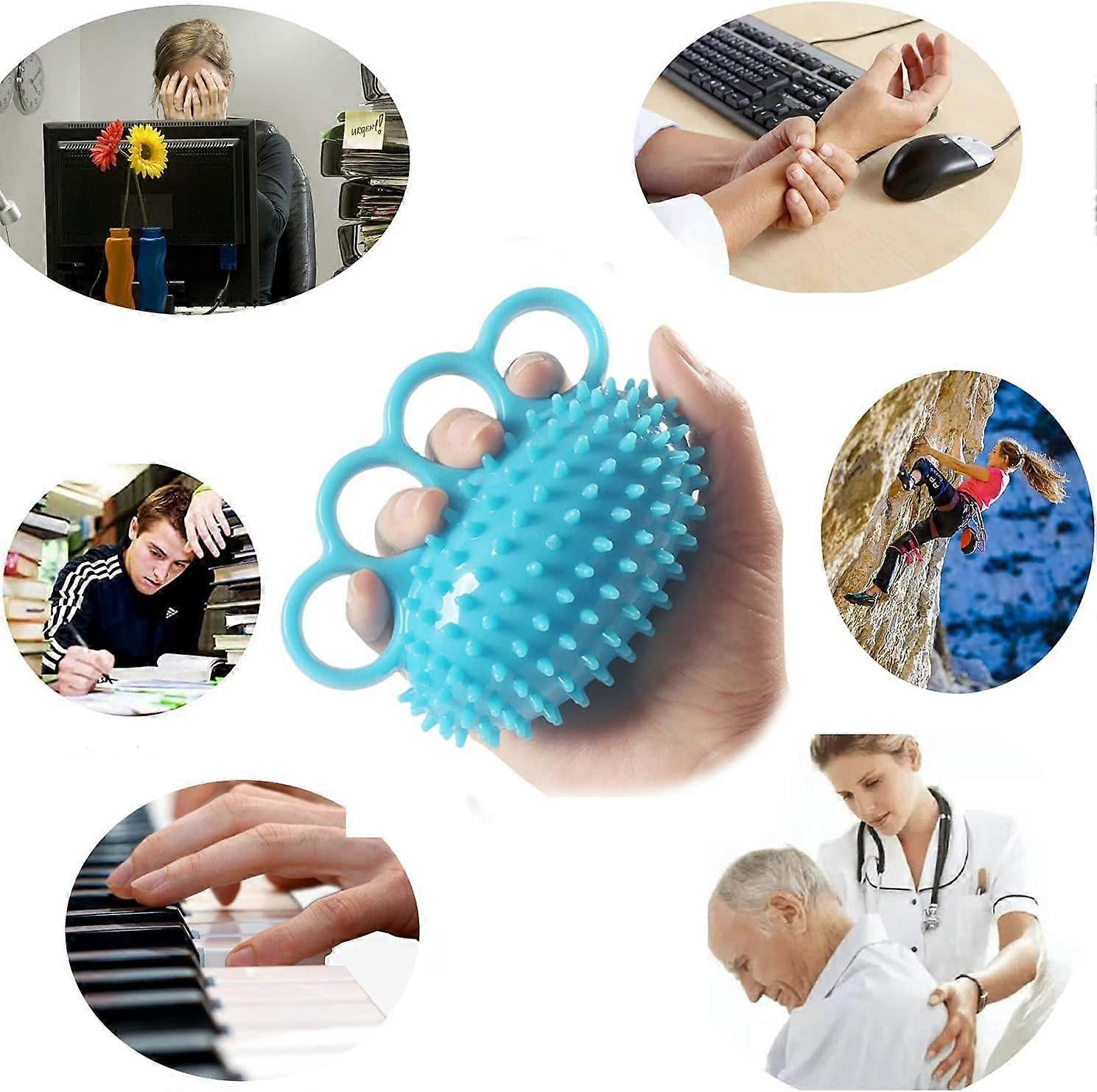 Finger Grip Ball, Hand Strengthener, Four Finger Exercise Ball and Hand ...