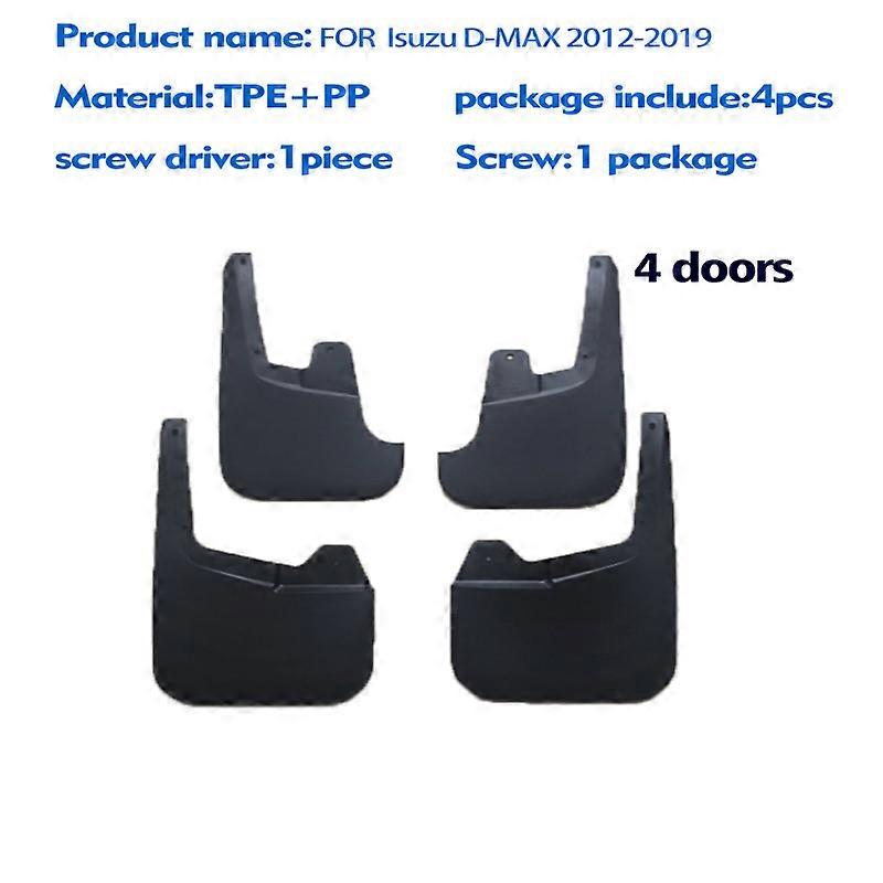 Exquisite FOR ISUZU D-MAX DMAX KB RT50 2012-2019 Mudguard Fender Mud ...