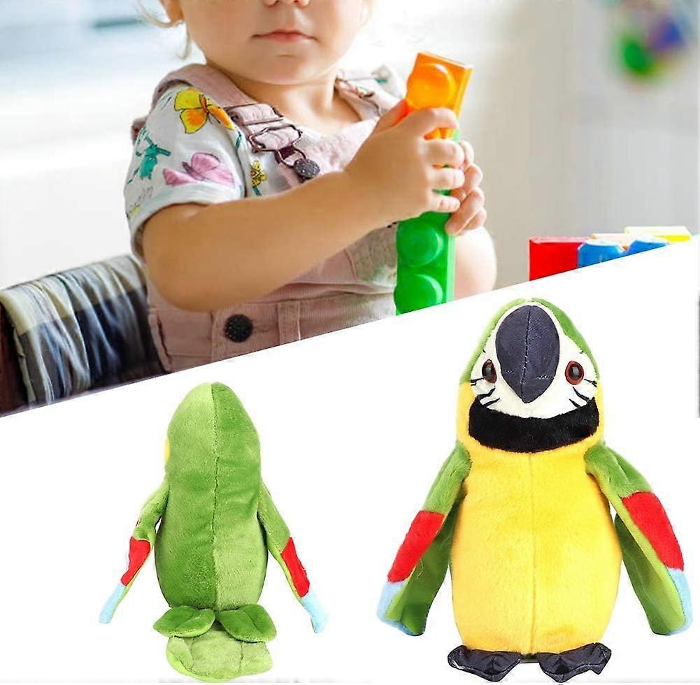 Grn Talking Parrot, Electric Plush Parrot Toy Talking, Repeating What ...