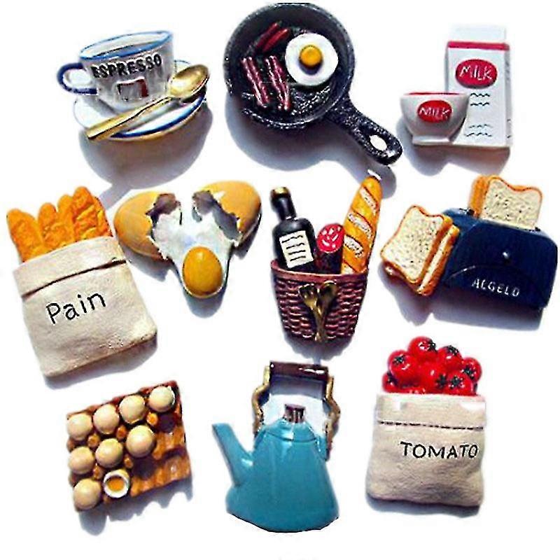 10pcs Cute Cartoon Fruits Stereo Fridge Magnets Whiteboard Magnets For ...