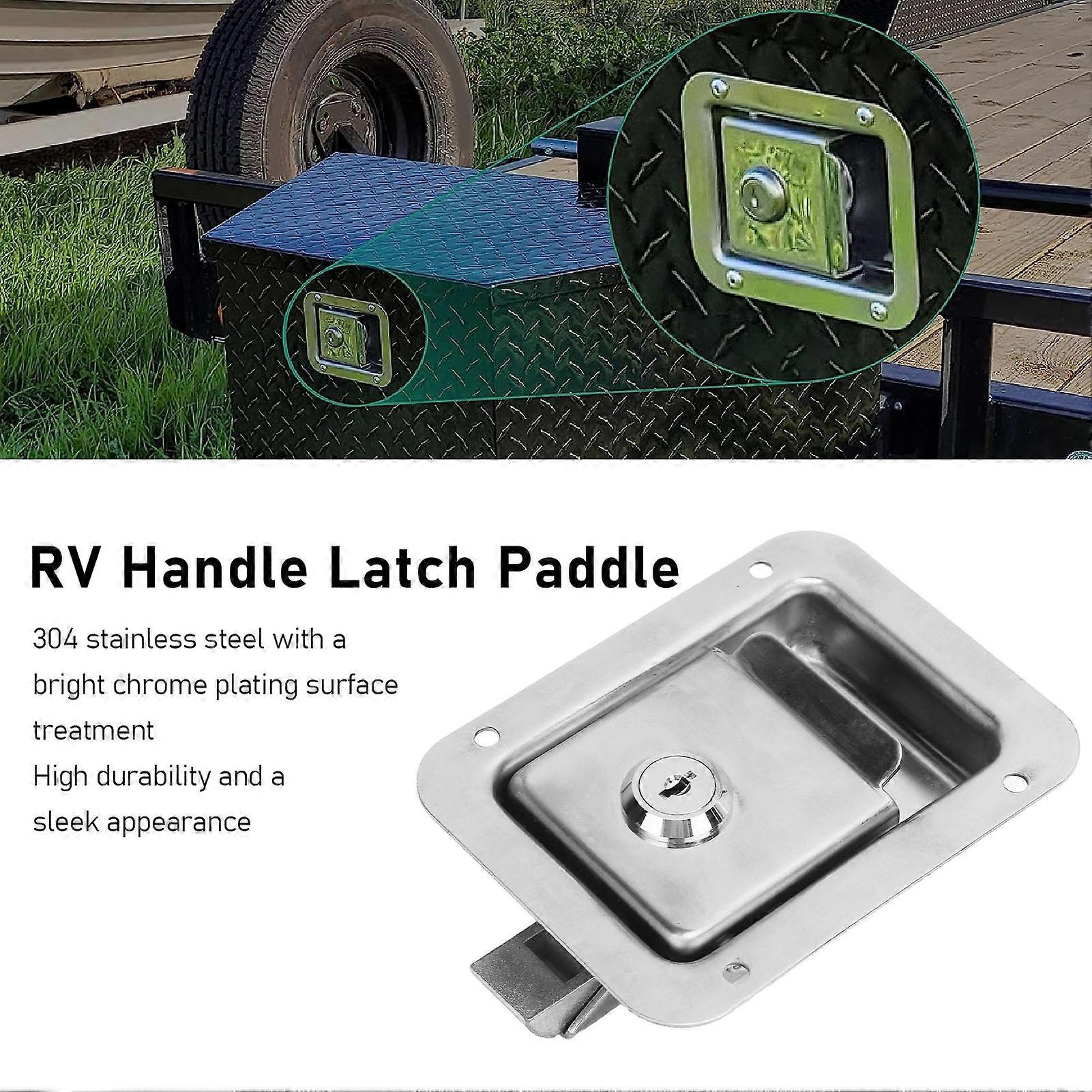 RV Handle Latch Paddle 120x92mm 304 Stainless Steel Entry Door Lock ...