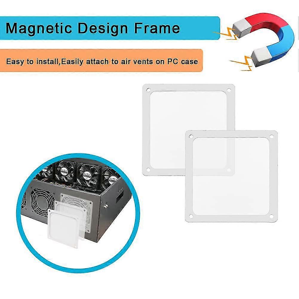 140mm Dust Filter, 10Pack Magnetic Frame PC Fan Dust Filter Mesh PC ...