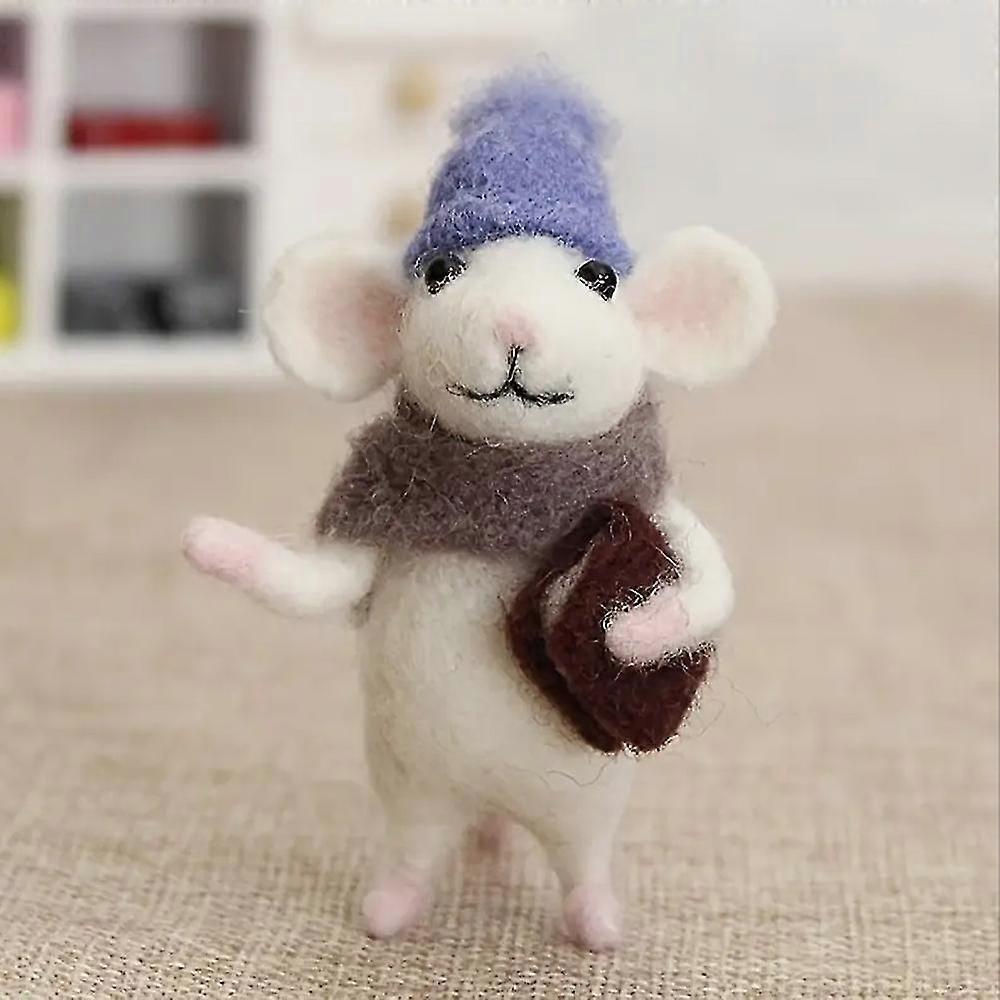 Diy Wool Felt Mouse Craft Kits Needle Felting Kit Handmade Wool Felts ...