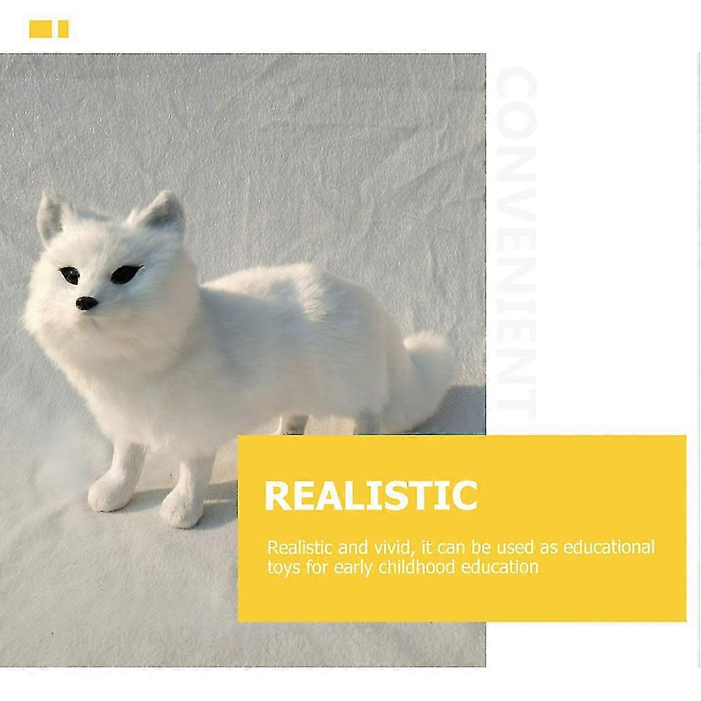 Stuffed Animals Kids Plush Fox Doll Fur Animal Toys Fox Toys Arctic Fox ...