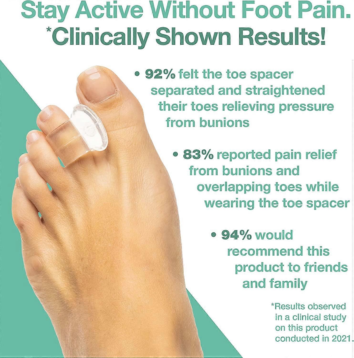Gel Toe Separators for Overlapping Toes, Bunions, Big Toe Alignment ...