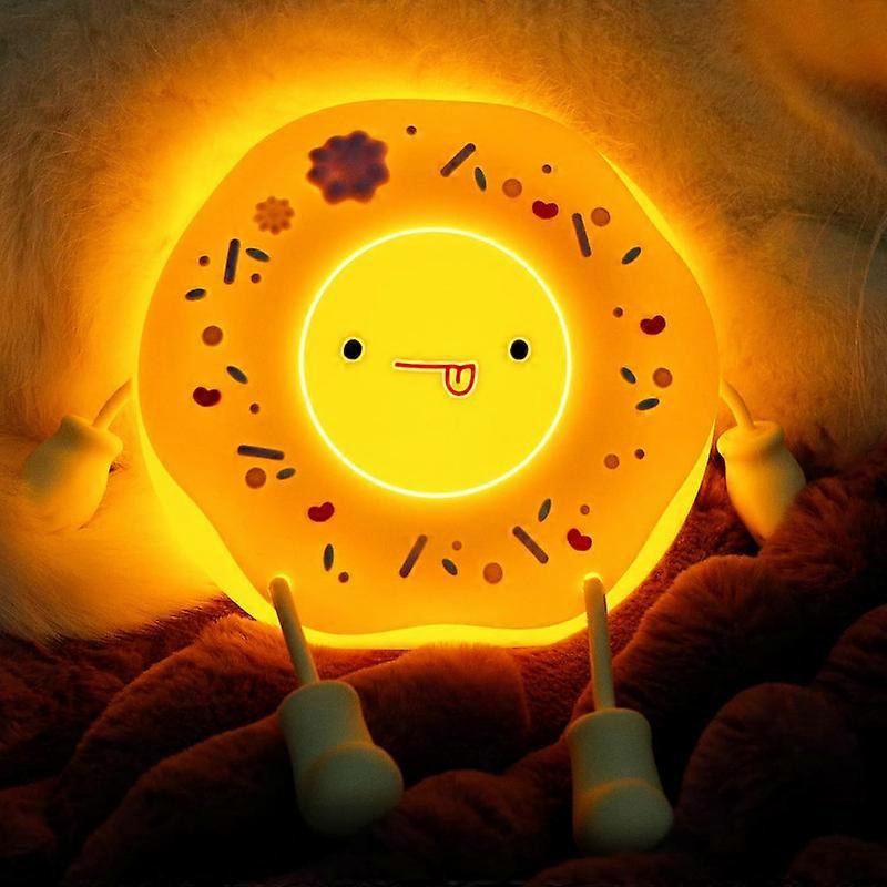 Cute Donut Lamp Adorable Silicone Nursery LED Night Light | Fruugo UK