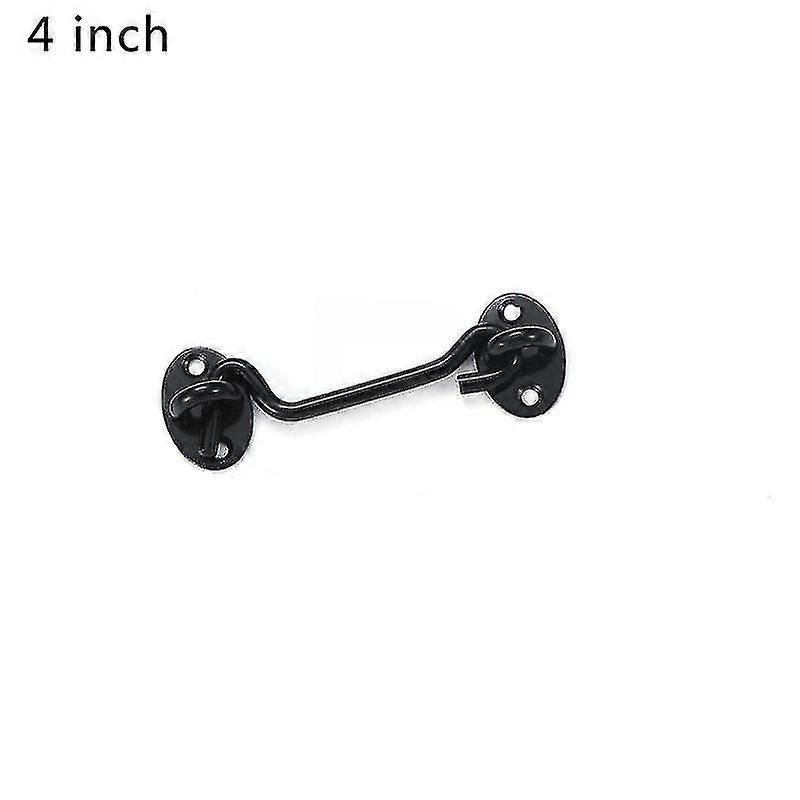 Black Stainless Steel Window Lock With Safety Switch Cabin Window Hook ...