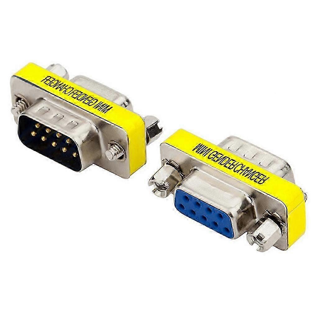 DB9 Computer Video Adapter DB9 Male to Female Serial Port to Hole 9 Pin ...