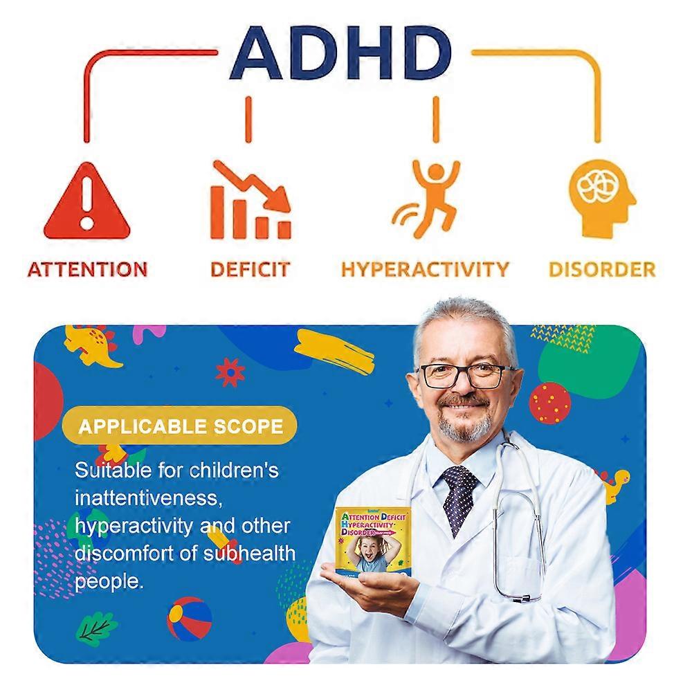 Hyperactivity Treatment Patch Paediatric ADHD Kids Sticker Focus Attention | Fruugo UK