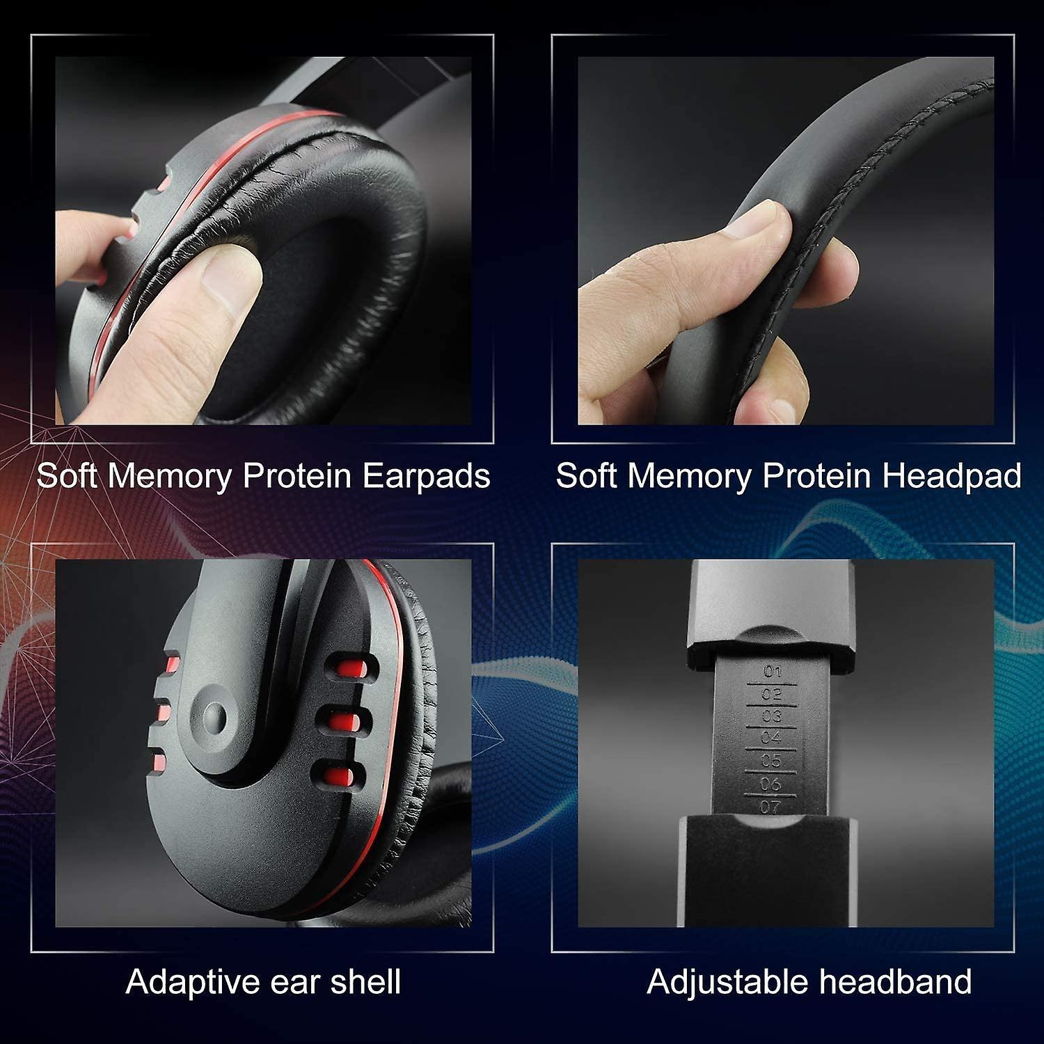 3.5mm Wired Headphone Stereo Headphone With Mic Volume Control For Ps4 ...