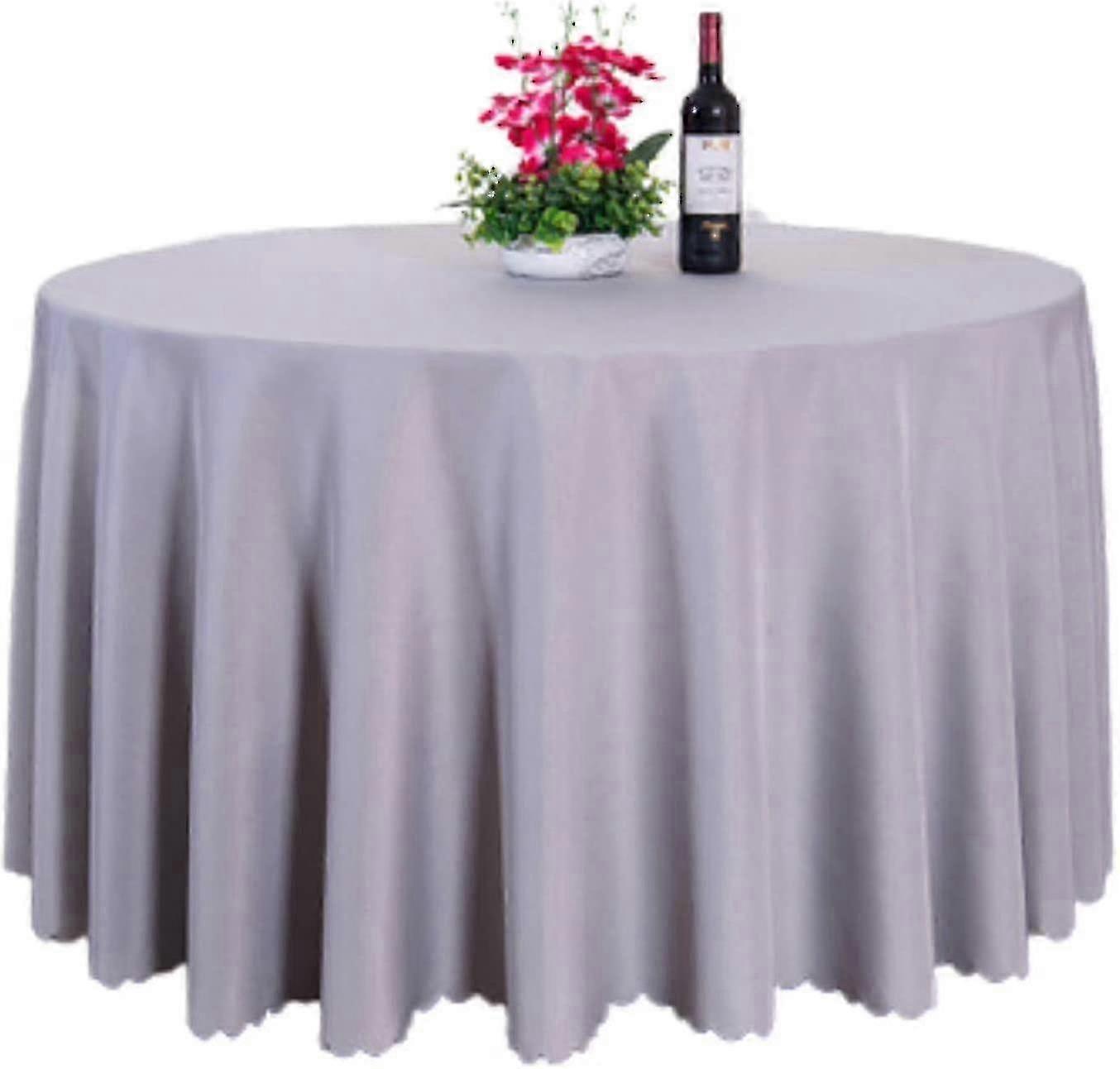 Round Solid Color Polyester Tablecloth Household Tablecloth (royal Blue ...